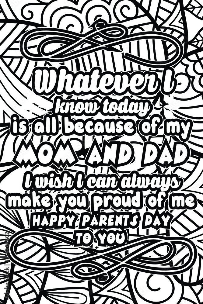 parents day quotes coloring page design. inspirational coloring pages ...
