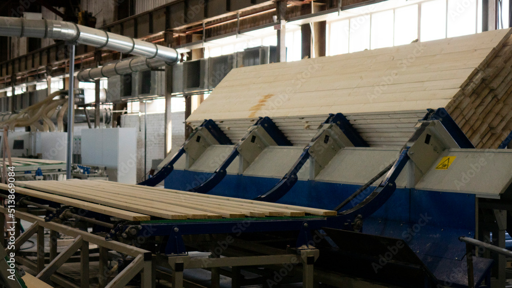 Woodworking production with computerized automatic equipment. The ...