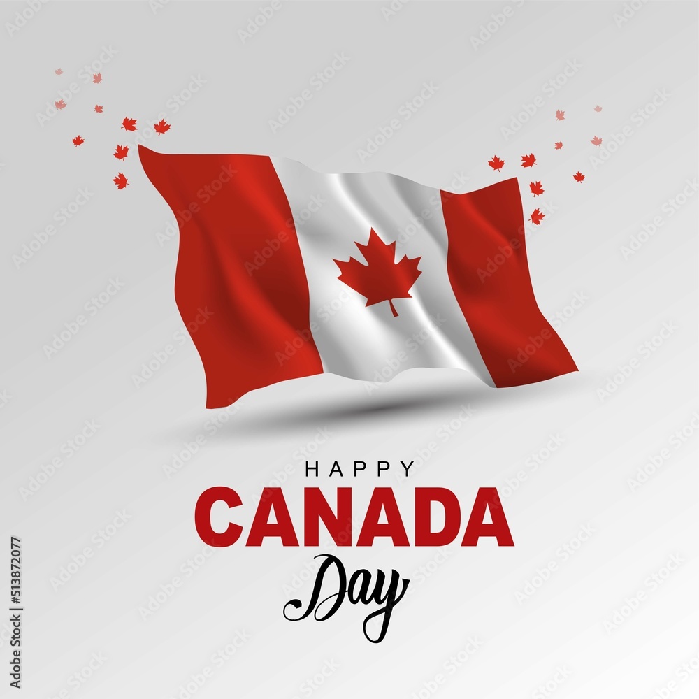 happy Canada day greetings. vector illustration design. Stock Vector ...
