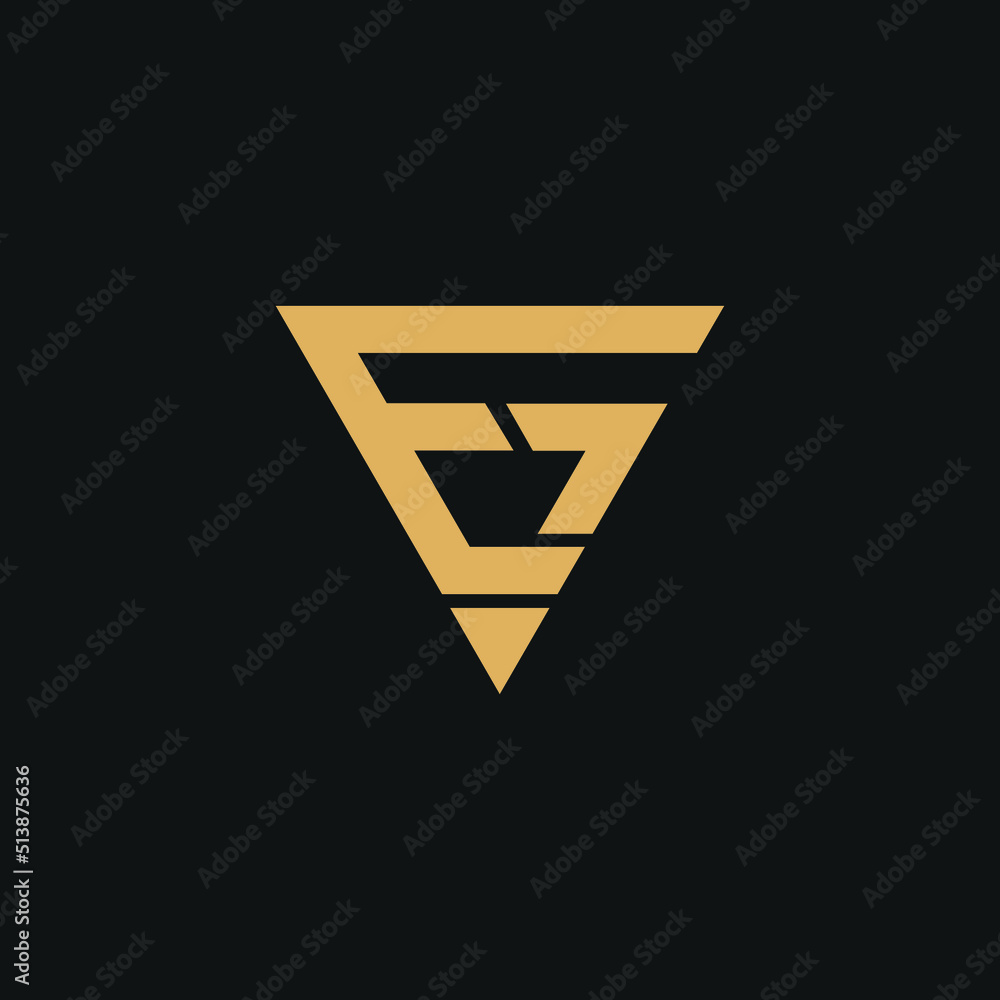 triangle EG Logo Vector. Swoosh Letter EG Logo Design for business and ...
