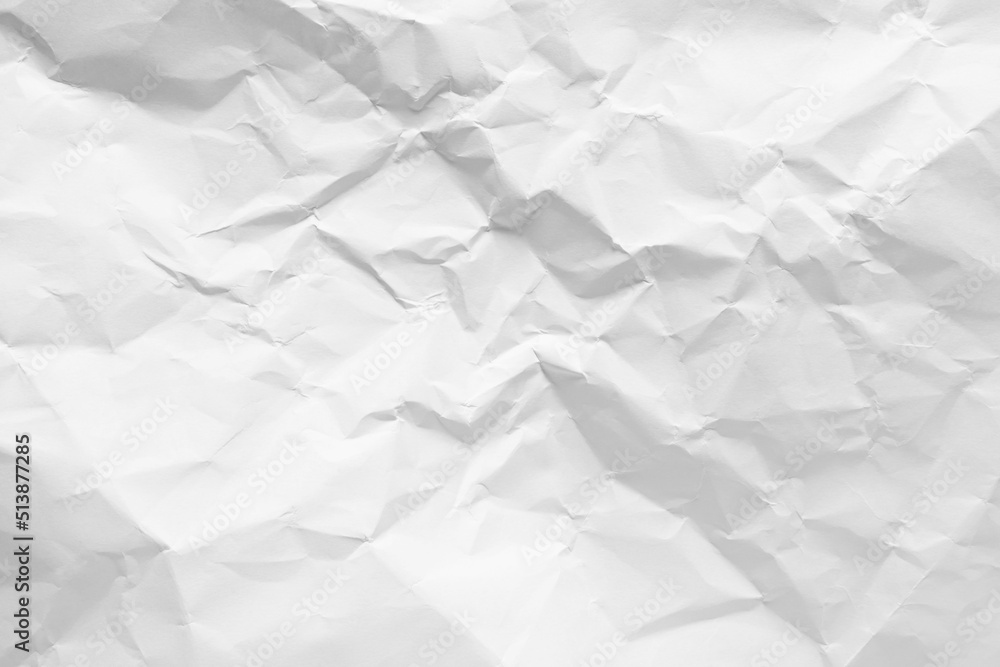 White crumpled paper texture background, clean white wrinkled paper ...