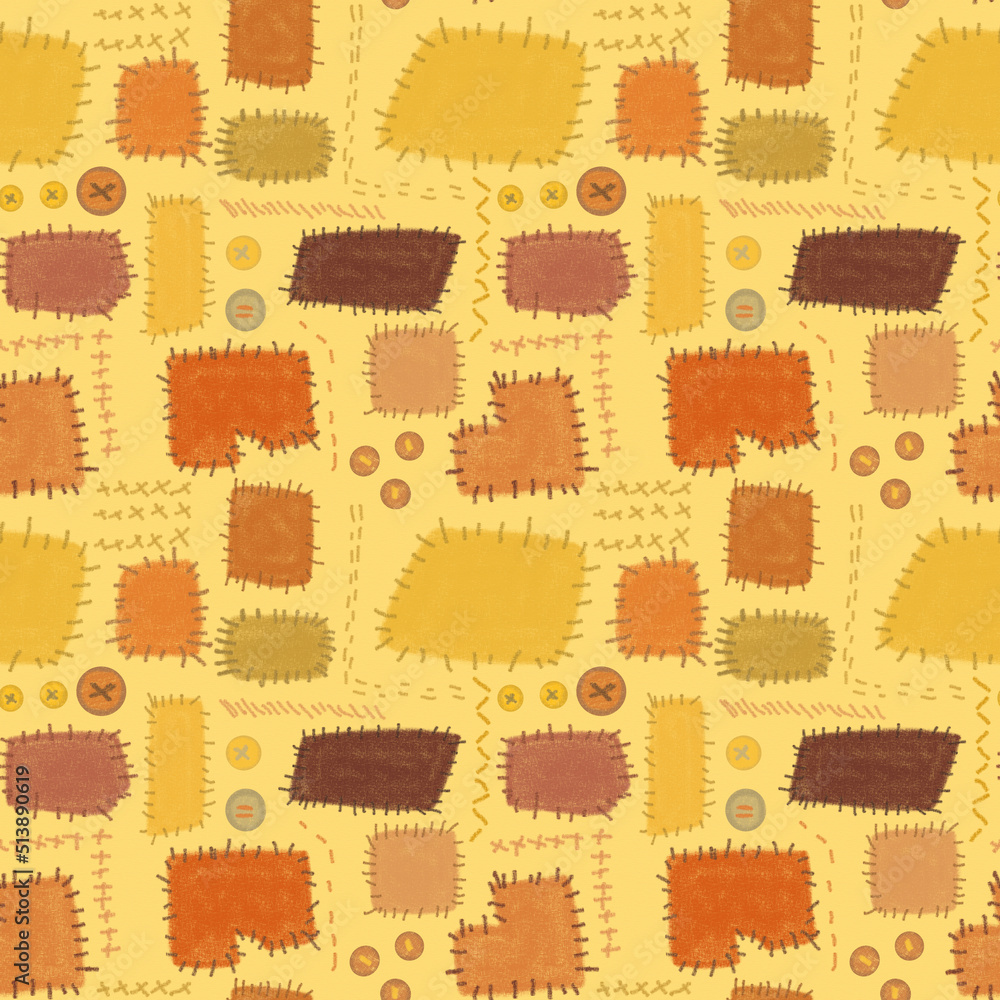 Seamless pattern, paper texture, pastel texture, hand drawing, colorful ...