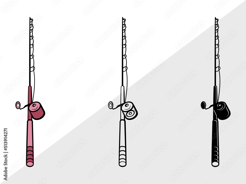 Fishing Rod SVG | Fishing Svg | Fishing Pole Svg | Fishing Hook Svg ...