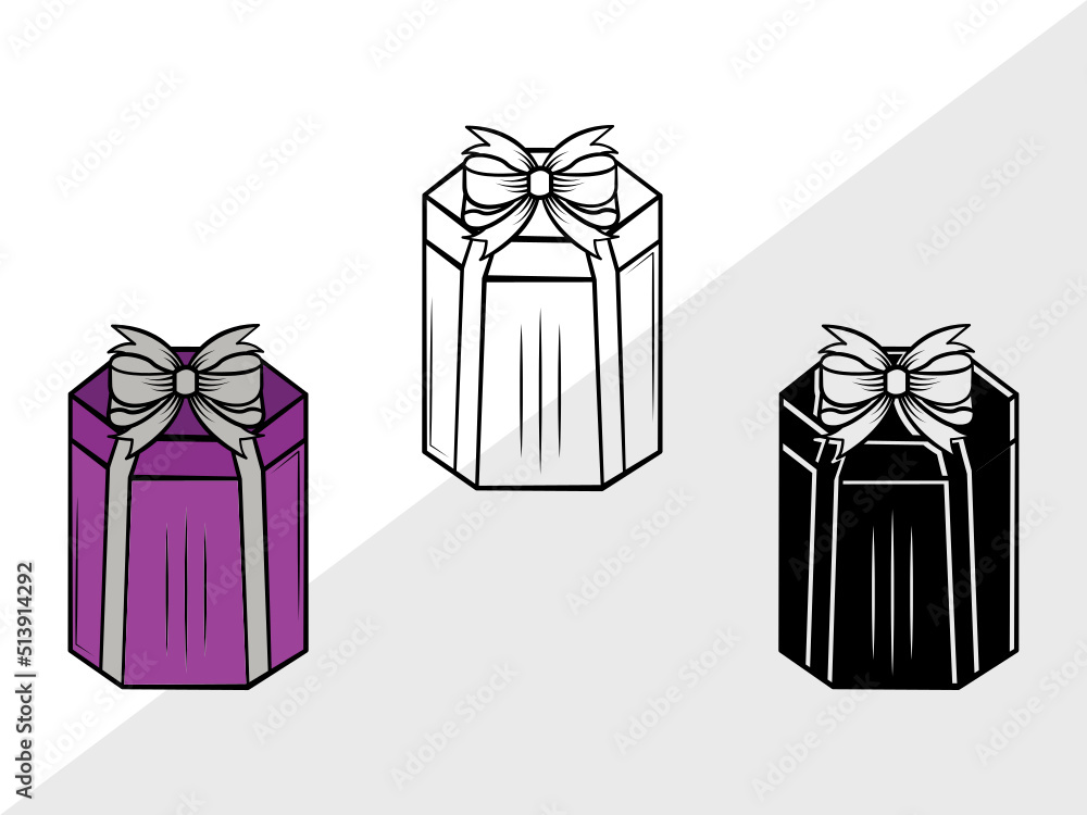 Gift Box SVG | Box Svg | Christmas Gift Svg | Gift Box Outline | Gift ...