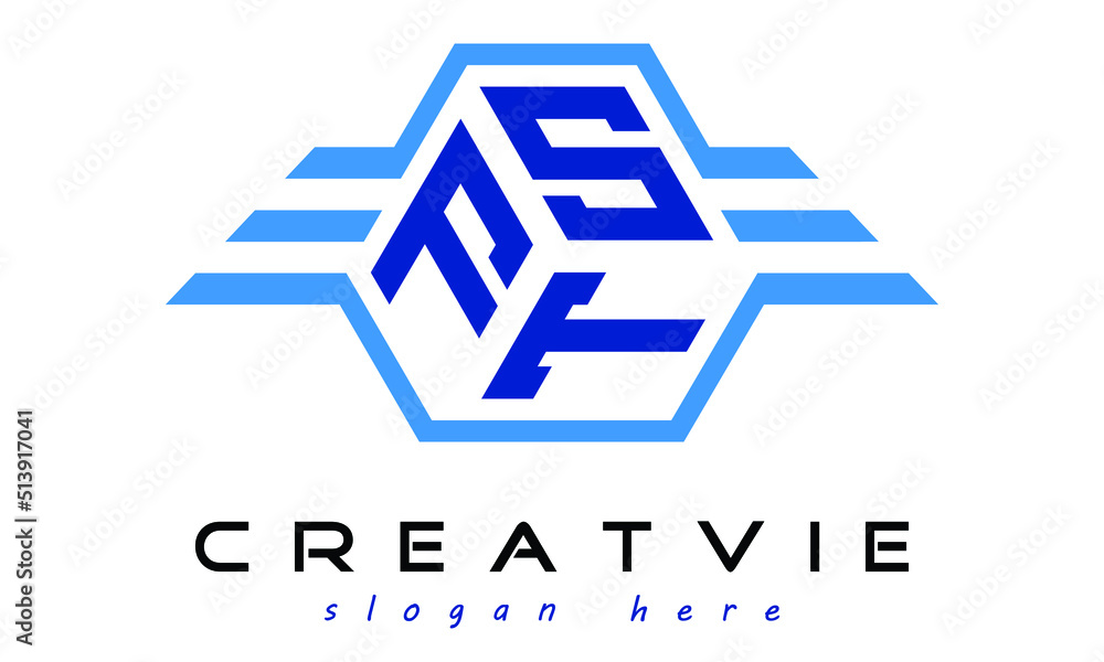 FST three letter geometrical wings logo design vector template ...