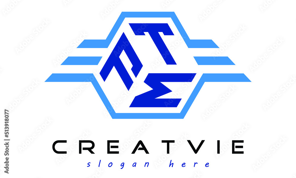 FTM three letter geometrical wings logo design vector template ...