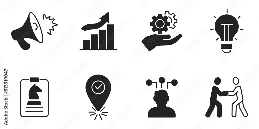business model icons set . business model pack symbol vector elements ...