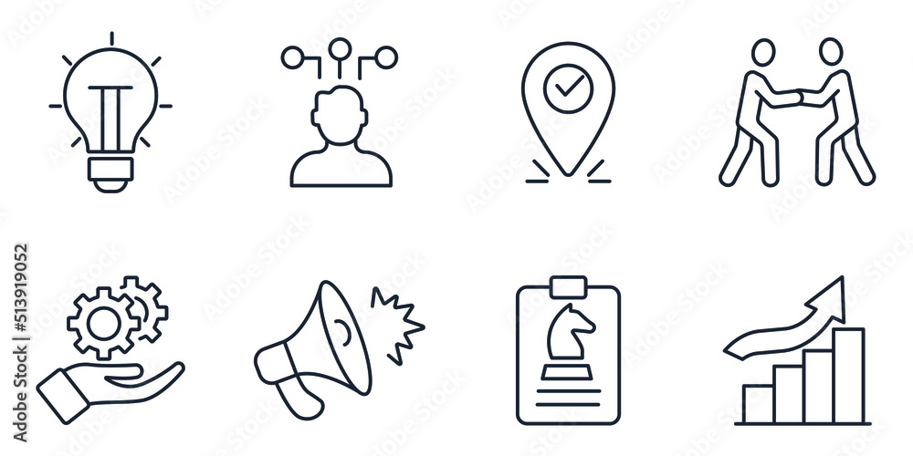 business model icons set . business model pack symbol vector elements ...