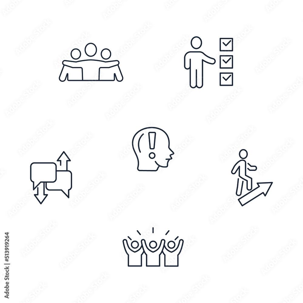 Soft Skills Word icons set . Soft Skills Word pack symbol vector ...