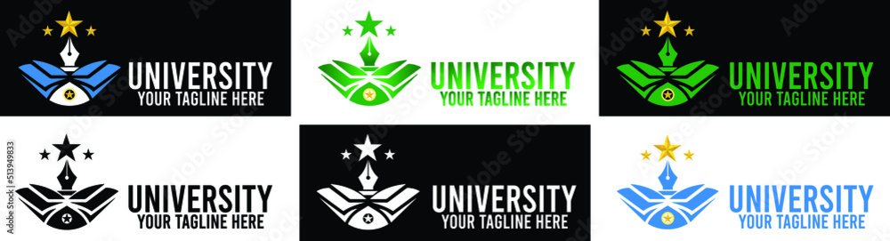 Online education logo template. Distance learning vector design ...