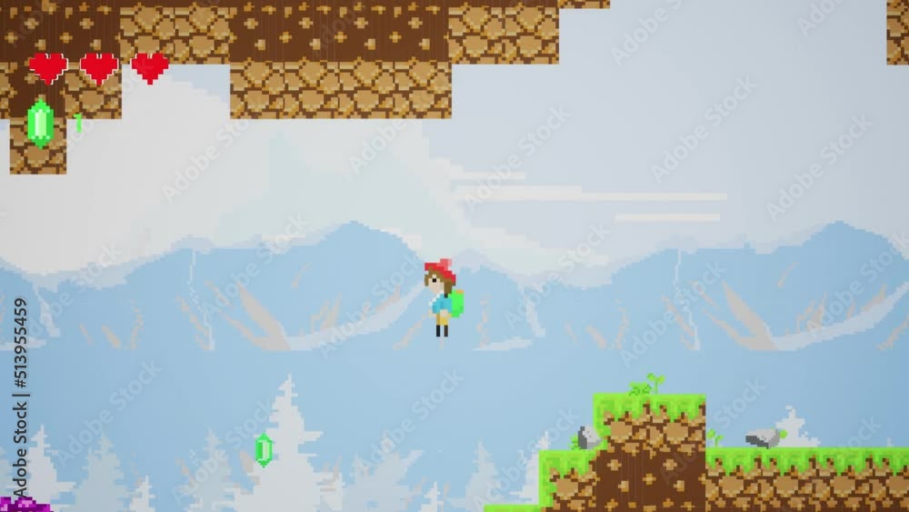 Vídeo do Stock: Video Game Mock Up Concept for Playback: Gameplay of ...