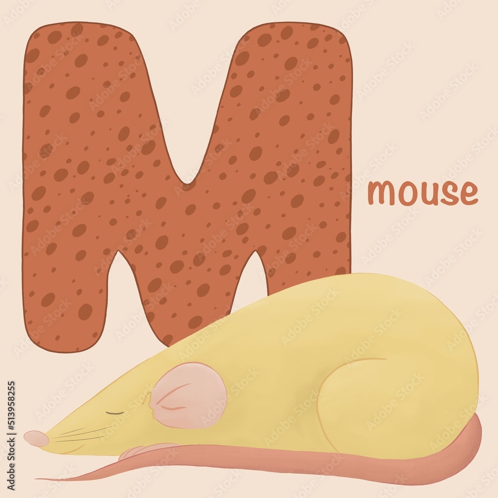 Alphabet card for kids. Educational preschool learning ABC card with ...