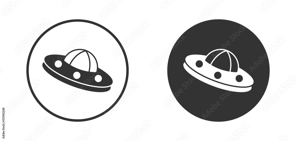 Icon of UFO. Space Aliens. Vector illustration. Stock Vector | Adobe Stock