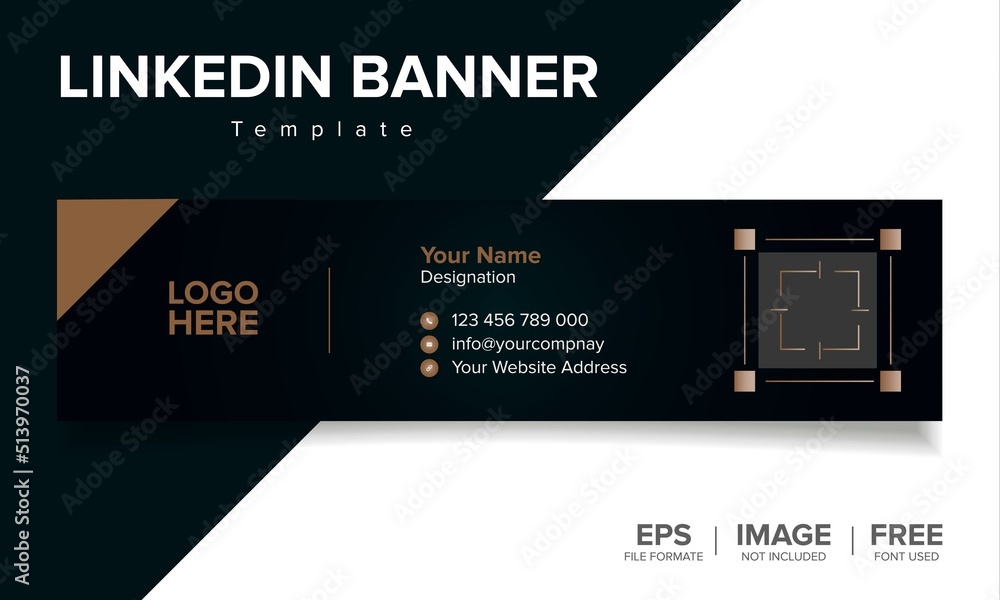 LinkedIn Cover Design Template Vector Stock Vector | Adobe Stock