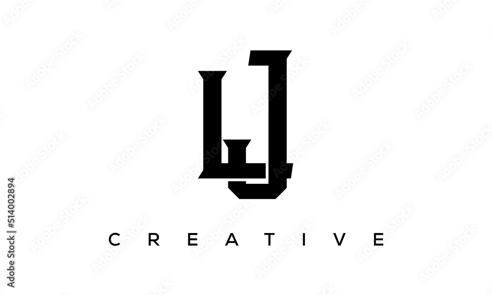 Initial letters LJ, JL monogram logo design with creative style ...