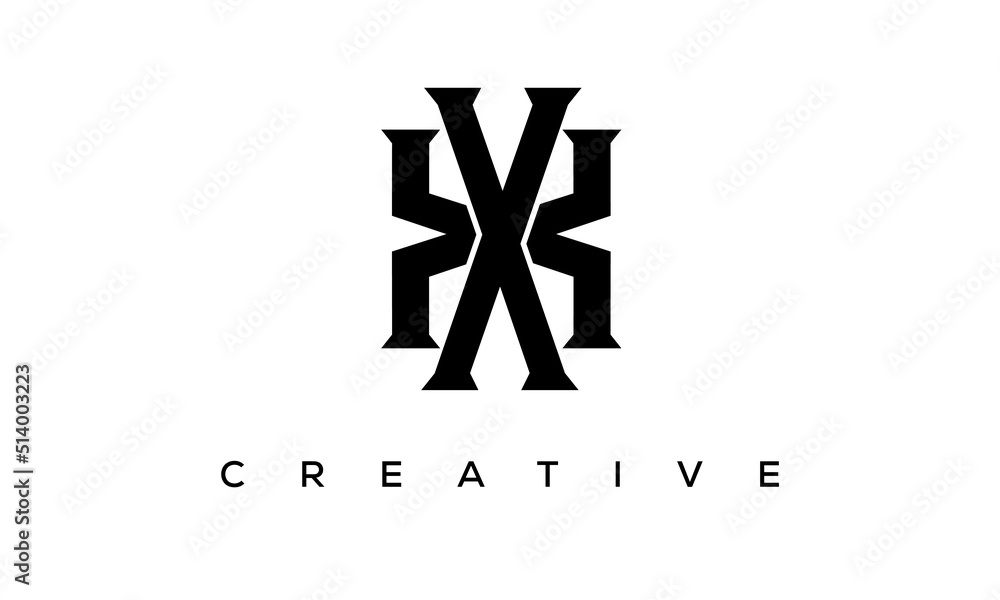 Initial letters XX monogram logo design with creative style alphabet ...