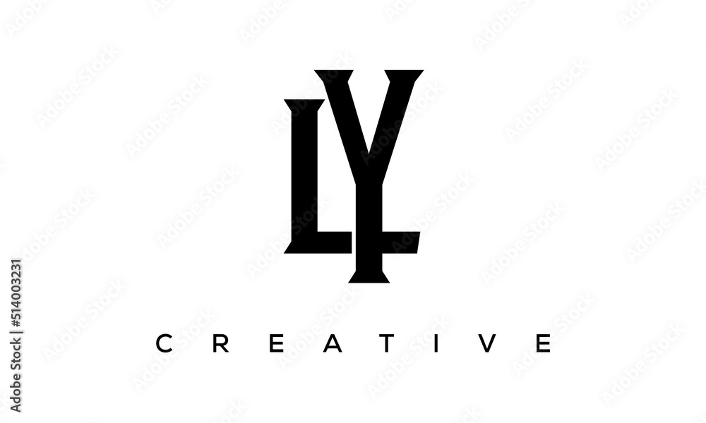Initial letters LY, YL monogram logo design with creative style ...