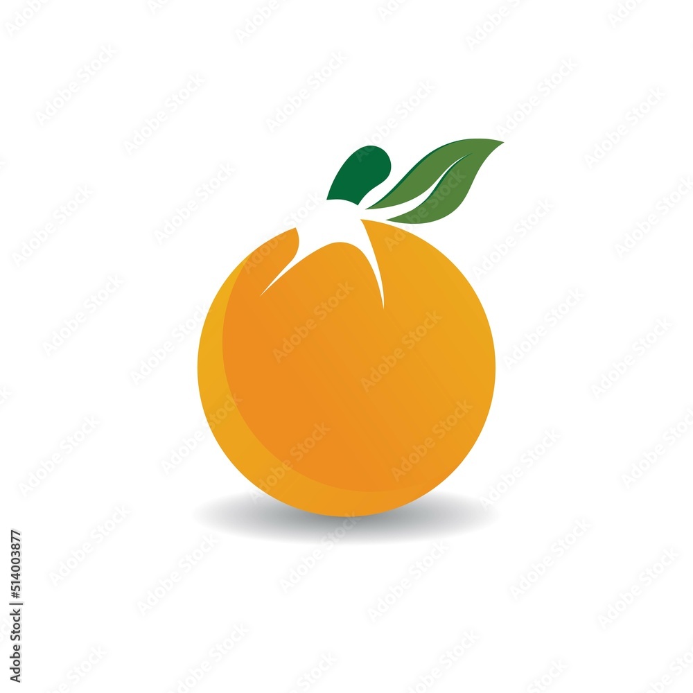 Orange logo design Stock Vector | Adobe Stock