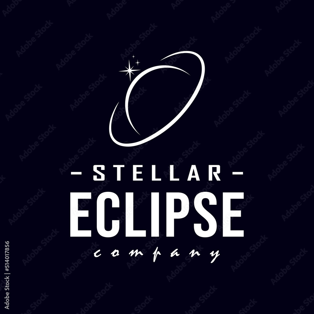 Space eclipse star simple logo design vector template Stock Vector ...