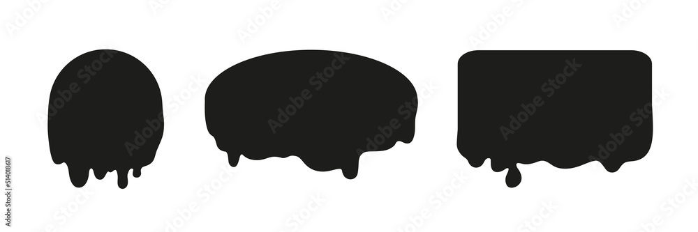 Abstract slime shape. Geometric elements on isolated background. Slimed ...