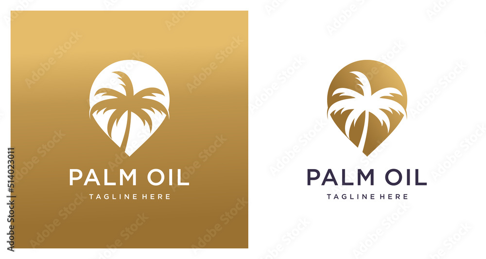 Palm oil logo design with modern abstract concept Premium Vector Stock ...