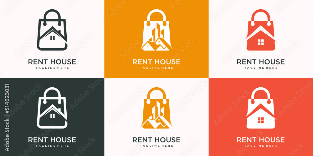 House rent logo design with modern creative concept Premium Vector ...