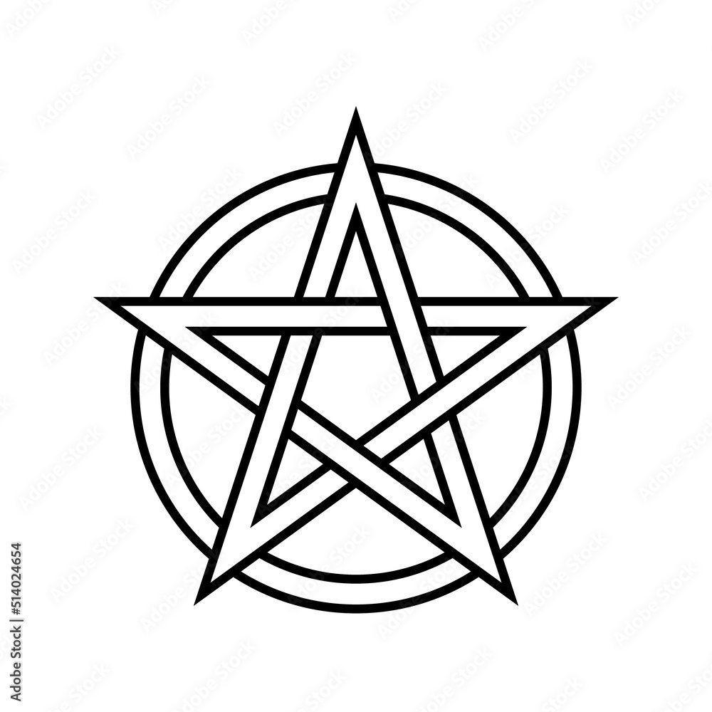 Celtic knot pentacle symbol icon. Clipart image isolated on white ...