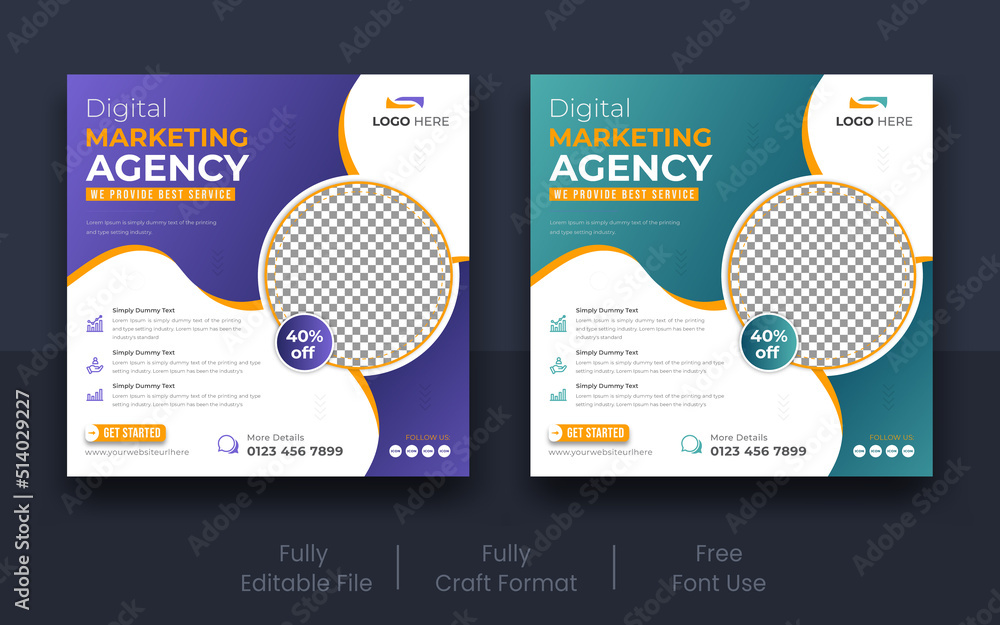 Professional digital business marketing social media post design ...