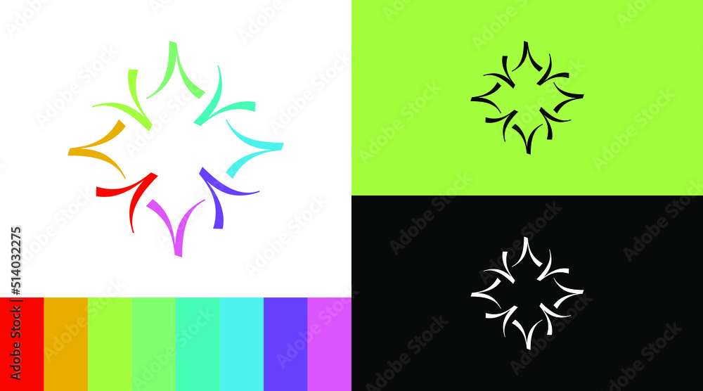Community Diversity Color Logo Design Concept Stock Vector | Adobe Stock
