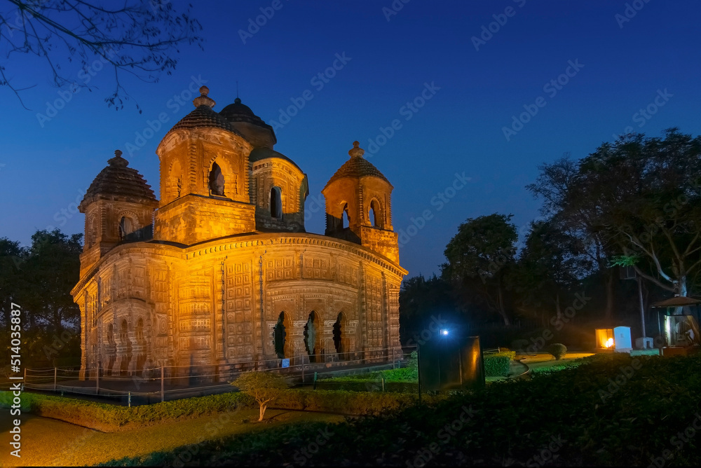 Shyam Rai Temple of Bishnupur , West Bengal, India in blue hour - one ...