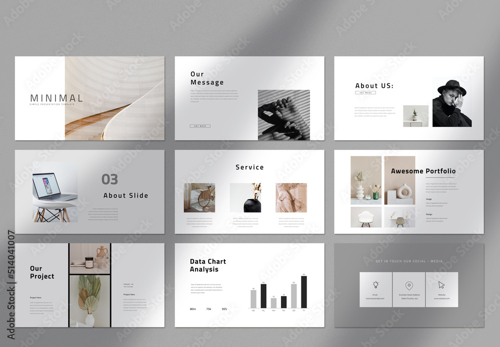 Minimal Presentation Layout Stock Template | Adobe Stock