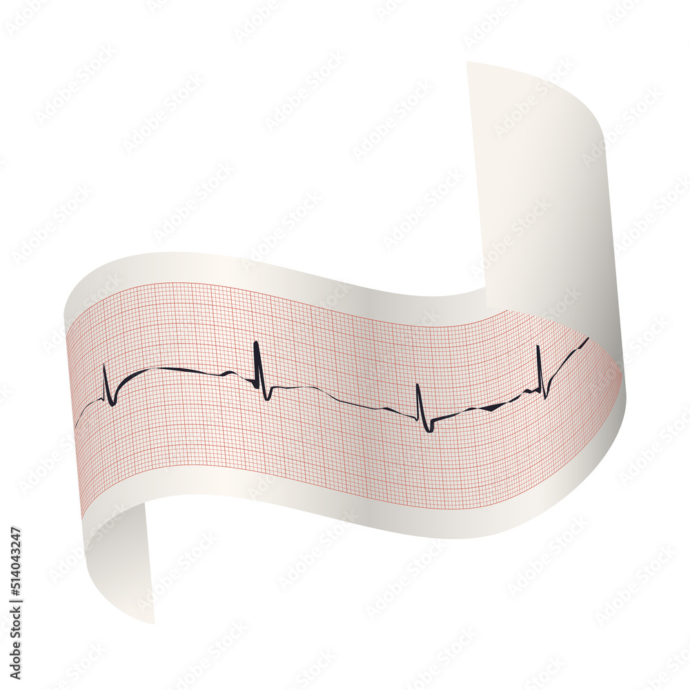 Electrocardiogram background. Heart beat rate recording on pink ekg ...