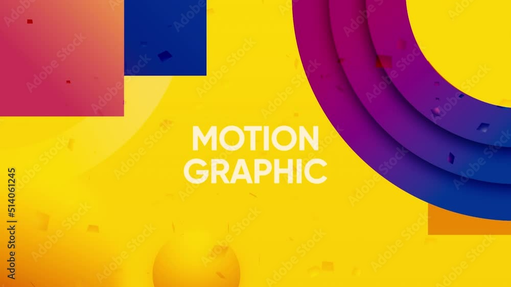 Background with moving geometric shapes to insert. Motion. Simple ...