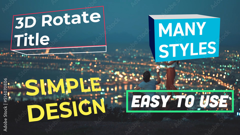 3D Rotate Title Stock Template | Adobe Stock