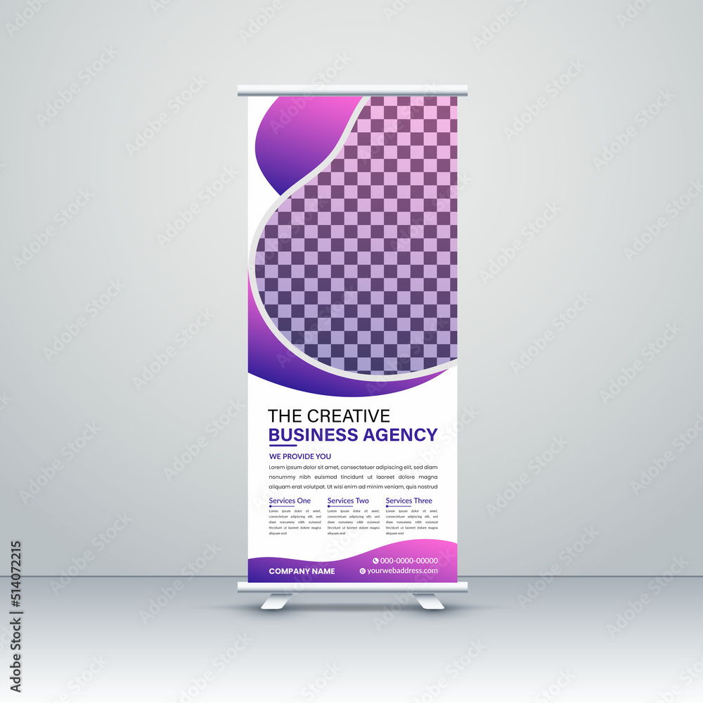 Modern Corporate Business Roll-up banner stands for template design ...
