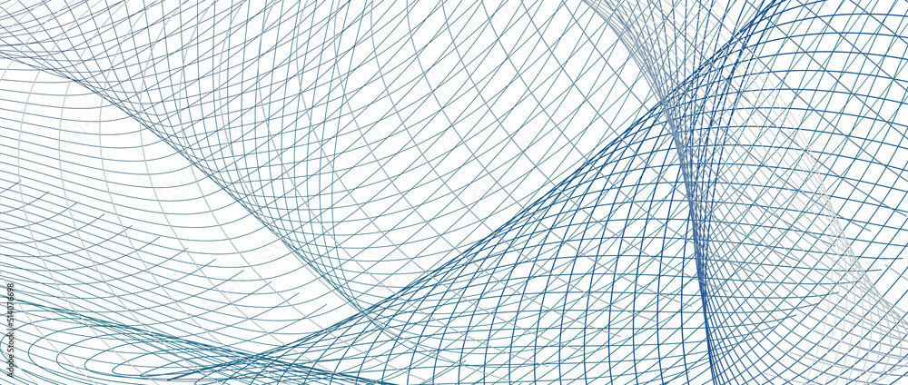 Navy blue, gray net line art pattern. Abstract design, industrial style ...