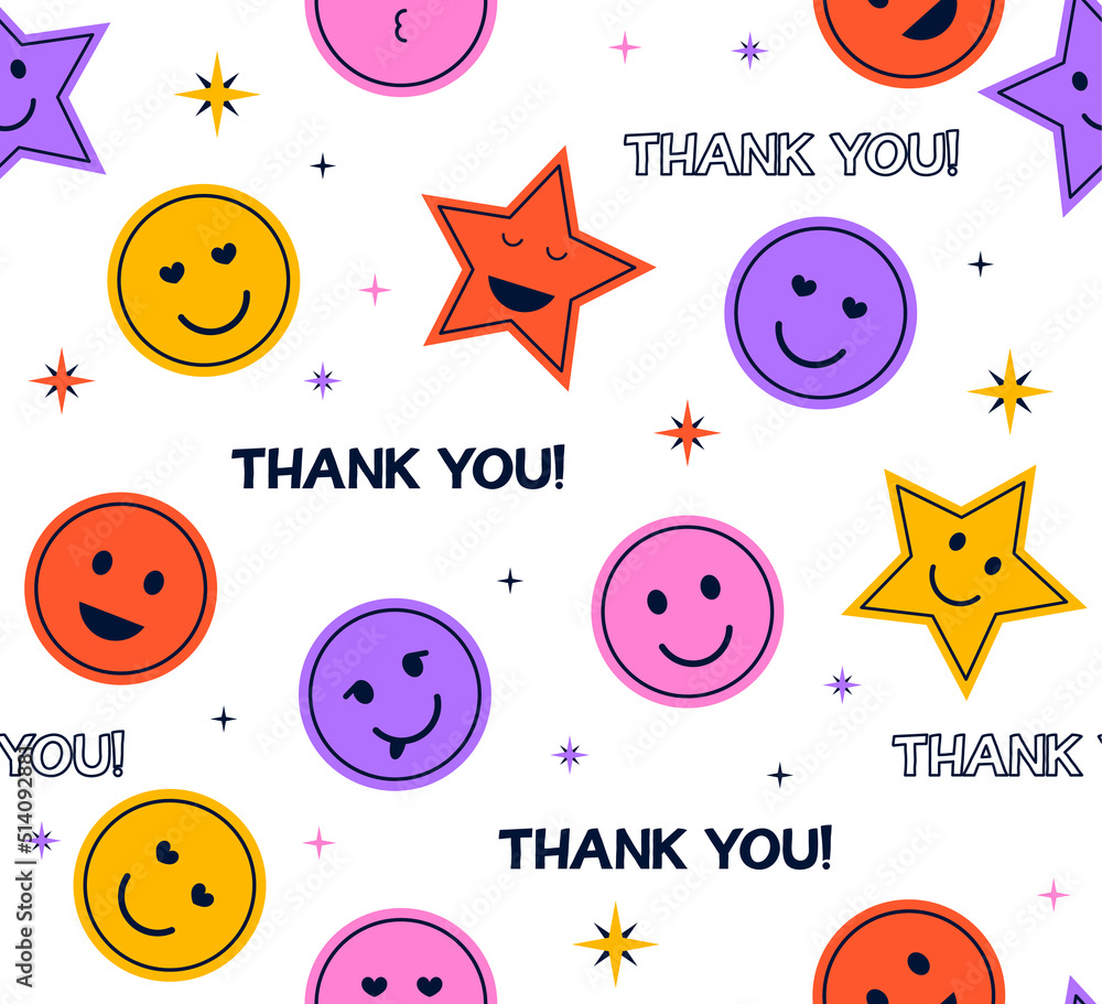 Thank you seamless pattern. Repeating image for printing on gift ...