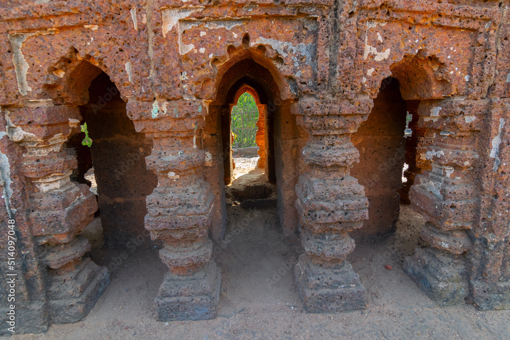 Stone chariot, conceptual model of Bishnupur temple architecture in a ...