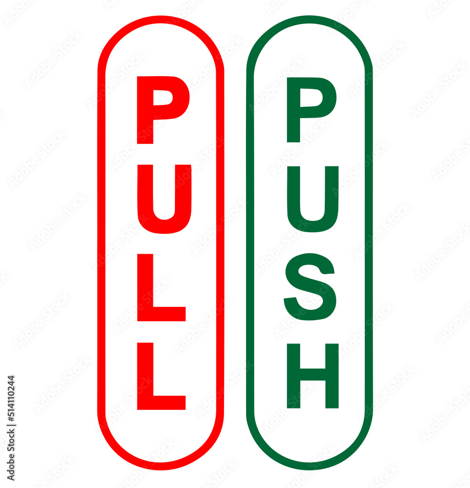 push pull icon vector illustration SVG file for Cricut and silhouette ...