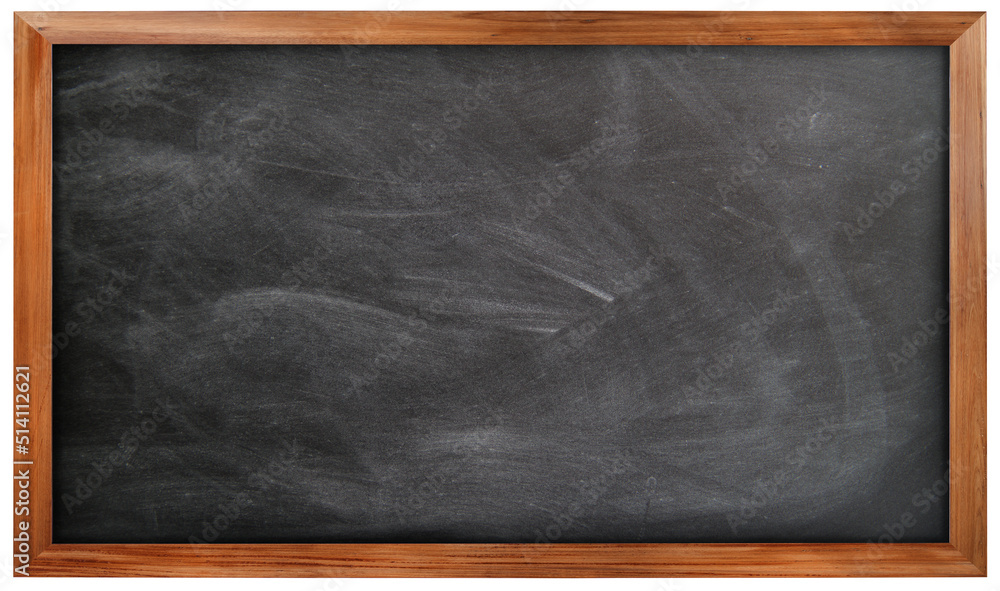 Empty black chalkboard on white background, Blank chalkboard with ...