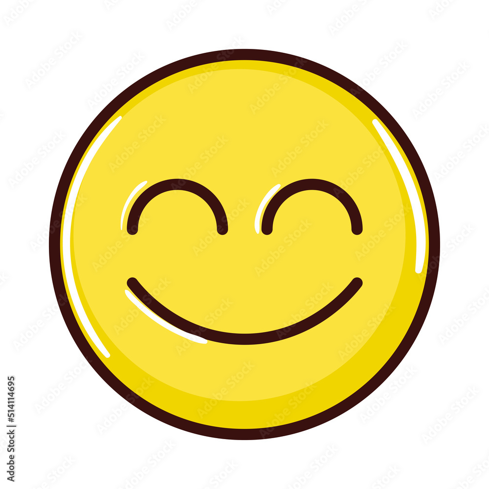 smile emoji social media Stock Vector | Adobe Stock