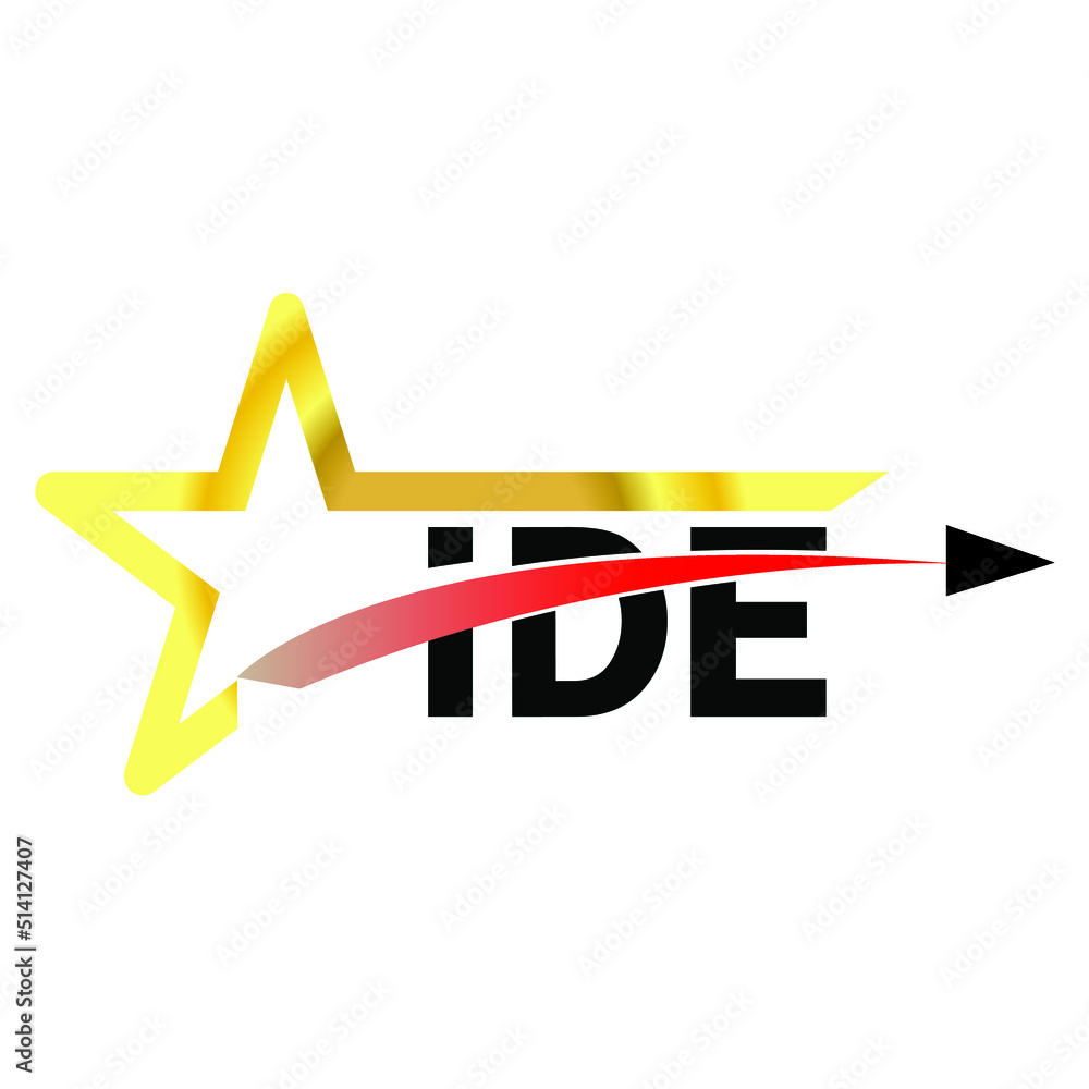 IDE letter logo design. IDE creative letter logo. simple and modern ...