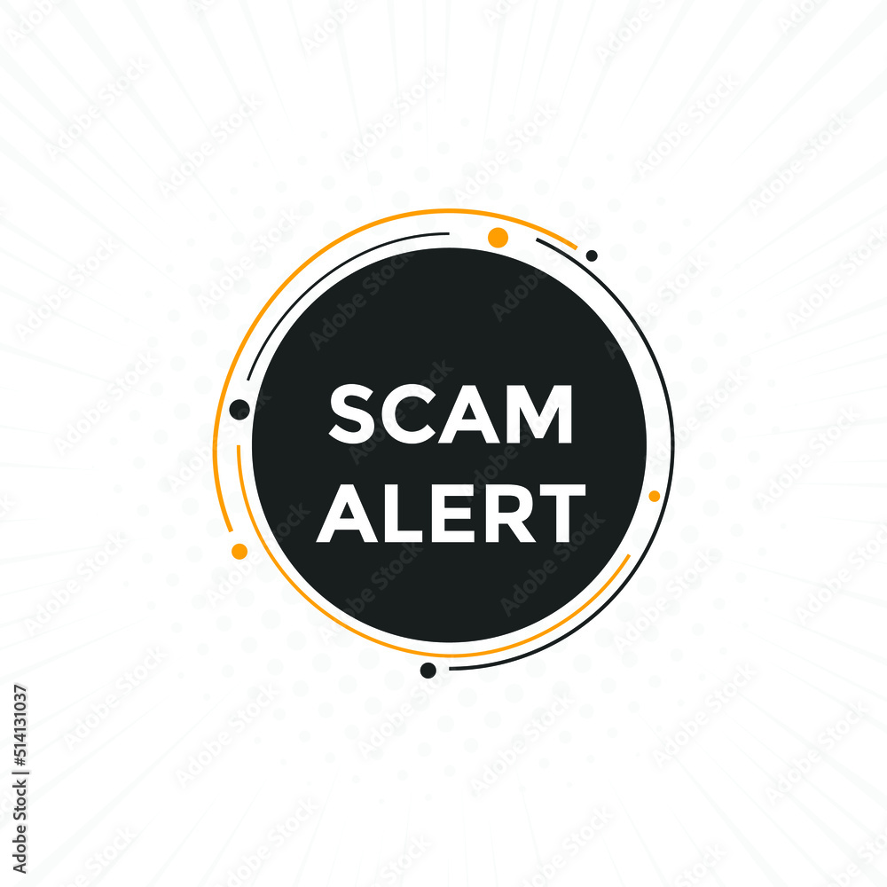 Scam alert text label sticker. Scam Alert Warning Sign Stock Vector ...