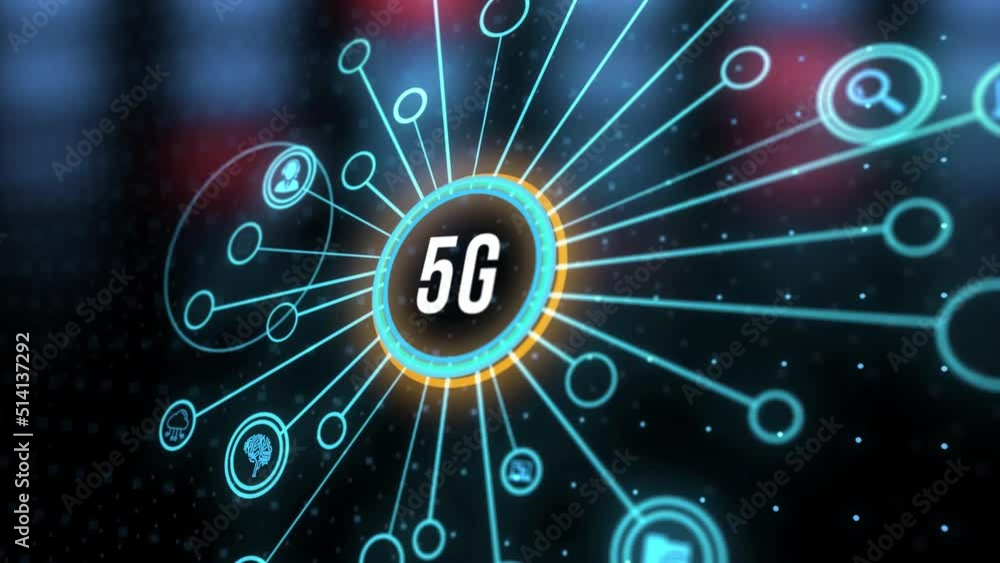Internet, business, Technology and network concept. The concept of 5G ...