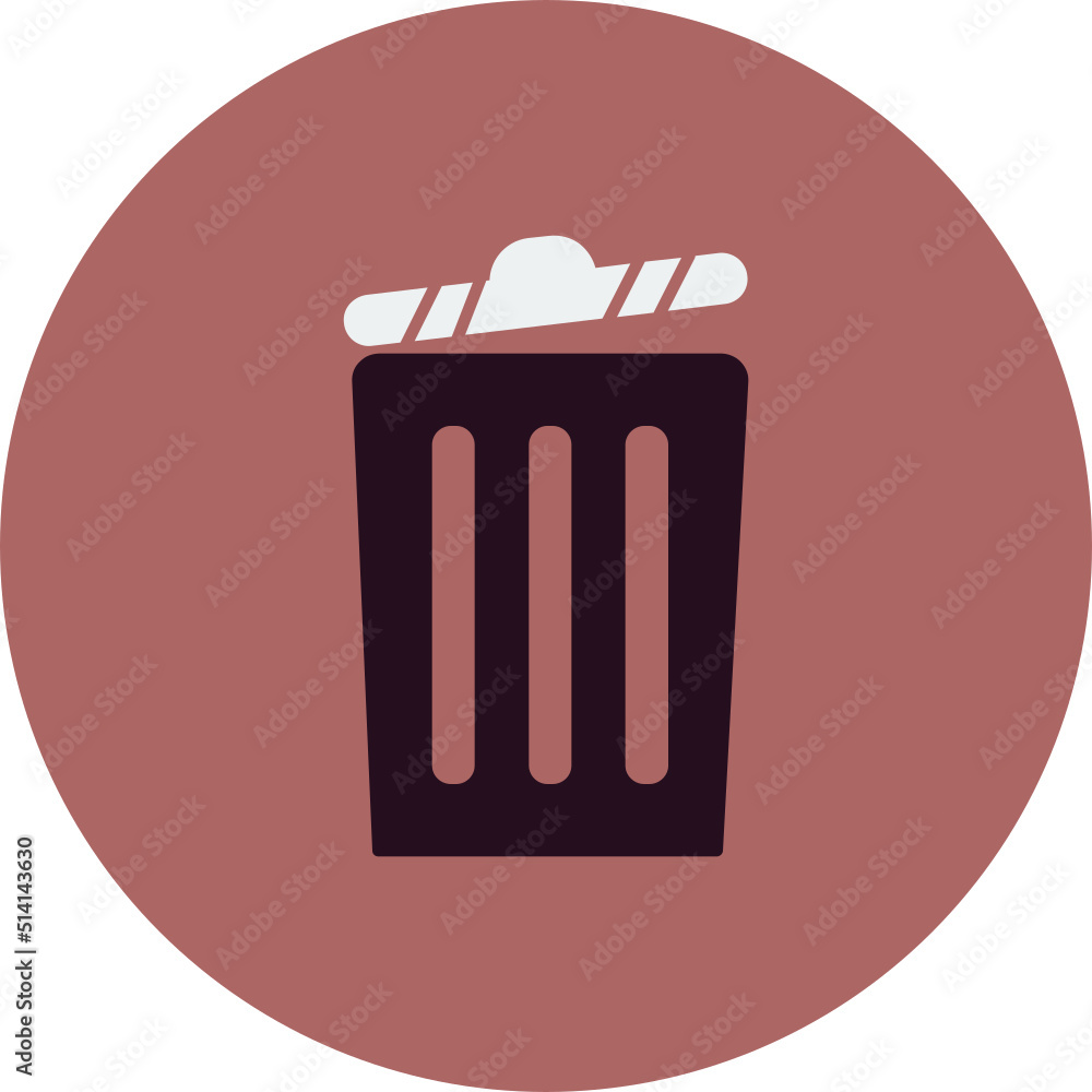 Dustbin Icon Stock Vector | Adobe Stock