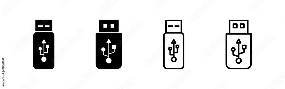 Usb icon vector. Flash disk sign and symbol. flash drive sign. Stock ...
