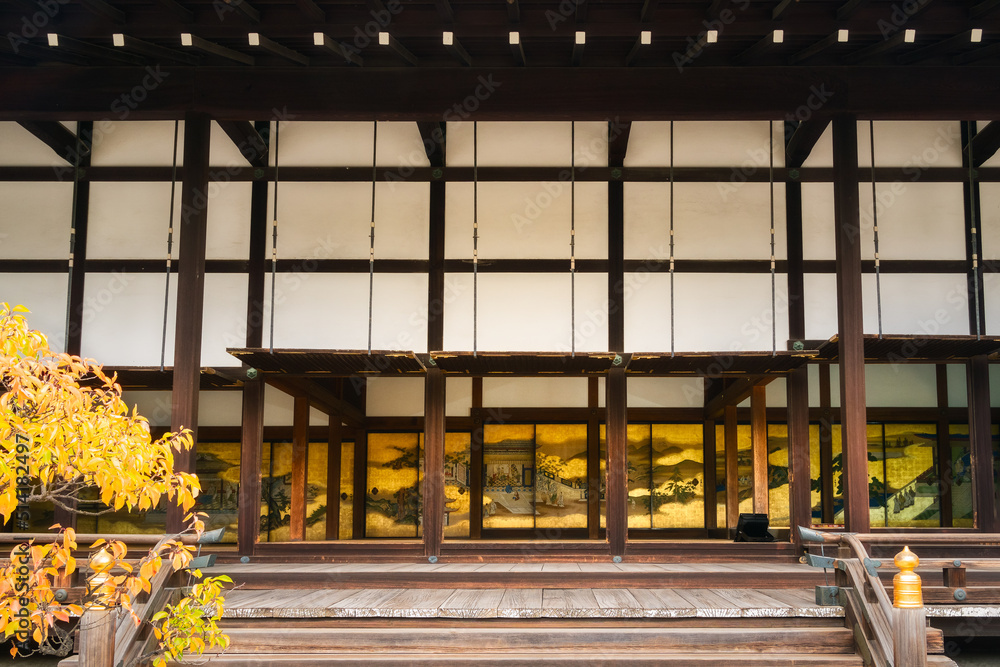 Traditional Japanese architectural details and shoji screens artwork ...