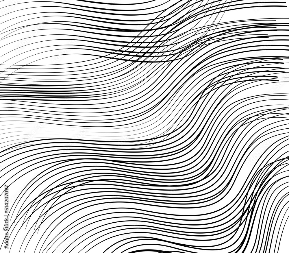 Design monochrome white circular movement background.Abstract line on ...