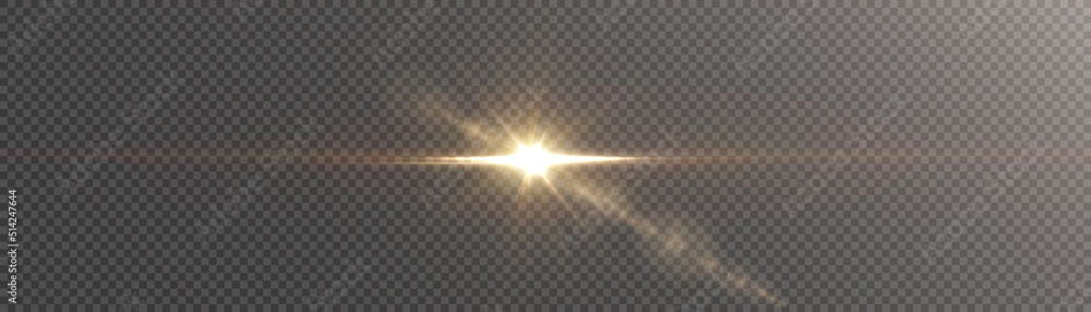 Sun, star, flare png.Bright light effect with rays and highlights for ...