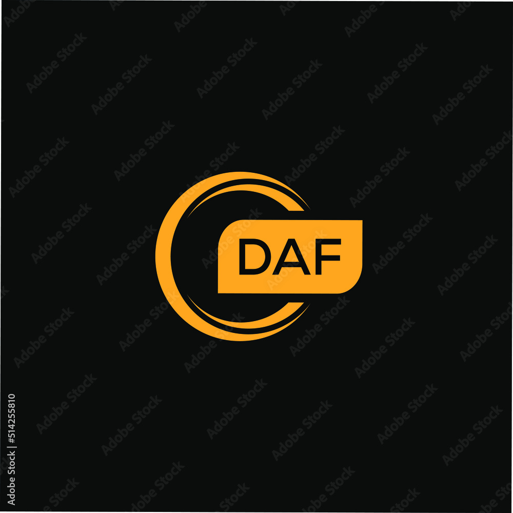 DAF letter design for logo and icon.DAF typography for technology ...